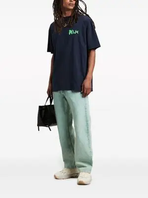 Palm Angels Overdyed Wide-leg Jeans