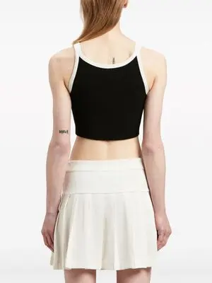 Palm Angels Pa Monogram Cropped Tank Top