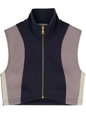 Palm Angels Pa Monogram Cropped Track Vest Top