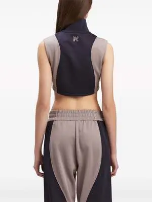 Palm Angels Pa Monogram Cropped Track Vest Top