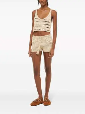 Alanui Conch Shell Cotton Shorts