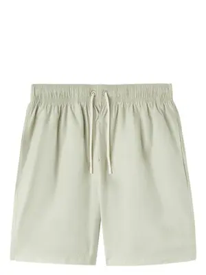 Palm Angels Logo-embroidered Swim Shorts - Green