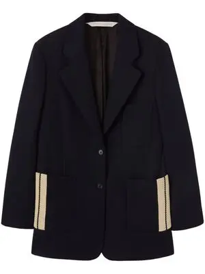 Palm Angels Tape-detail Virgin Wool-blend Blazer