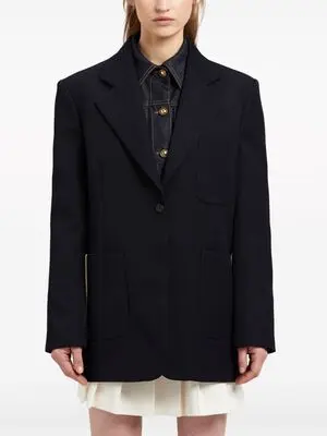 Palm Angels Tape-detail Virgin Wool-blend Blazer