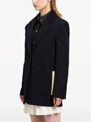 Palm Angels Tape-detail Virgin Wool-blend Blazer