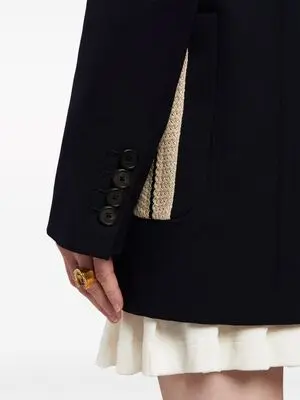 Palm Angels Tape-detail Virgin Wool-blend Blazer