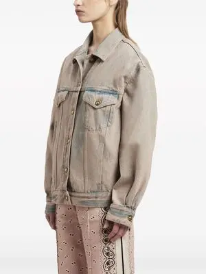 Palm Angels Overdyed Denim Jacket - Pink