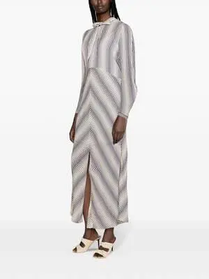 TWINSET Striped V-neck Shirt Dress