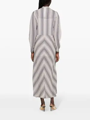 TWINSET Striped V-neck Shirt Dress