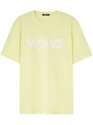 Versace Logo-embroidered T-shirt