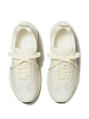 Tory Burch Logo-embossed Leather Sneakers - White