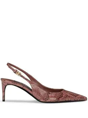 Dolce & Gabbana Snakeskin-effect Slingback Pumps