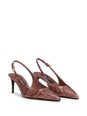 Dolce & Gabbana Snakeskin-effect Slingback Pumps