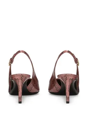 Dolce & Gabbana Snakeskin-effect Slingback Pumps