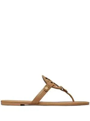 Tory Burch Tory Burch Miller Logo Flip Flops Neutrals