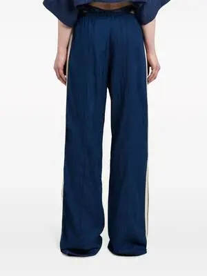 Palm Angels Side-stripe Chambray Trousers