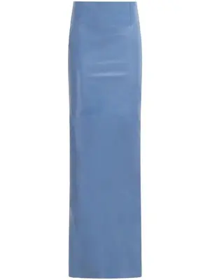 Marni Rear-slit Leather Maxi Skirt