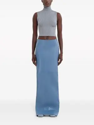 Marni Rear-slit Leather Maxi Skirt