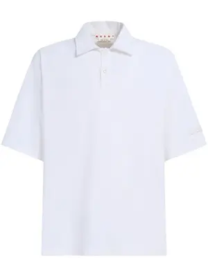 Marni Logo-patch Cotton Polo Shirt