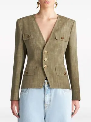 Etro Slub-effect Single-breasted Jacket