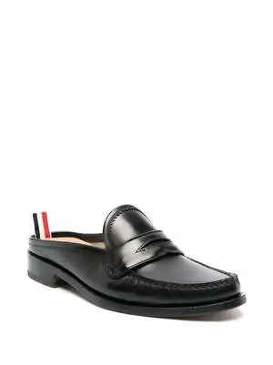 Thom Browne Calf Leather Pleated Penny Loafers