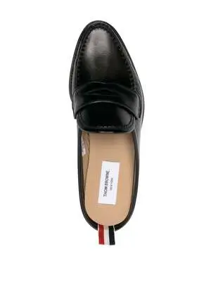 Thom Browne Calf Leather Pleated Penny Loafers