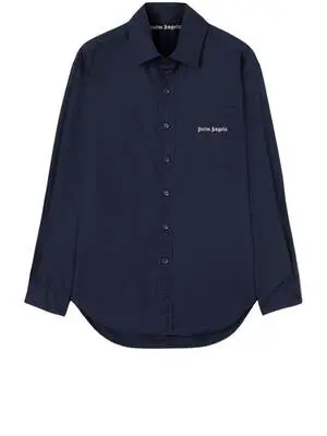 Palm Angels Logo-embroidered Cotton Shirt