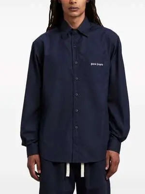 Palm Angels Logo-embroidered Cotton Shirt