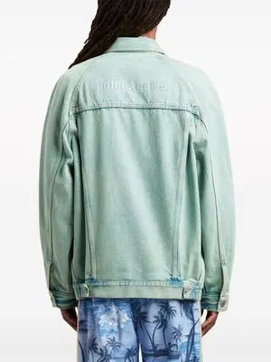 Palm Angels Overdyed Denim Jacket - Green