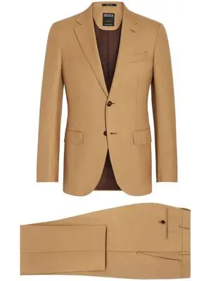 Zegna Oasi Single-breasted Cashmere Suit Neutrals