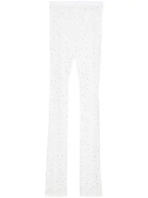 Alessandra Rich Floral-lace Semi-sheer Leggings