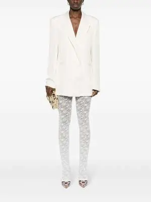 Alessandra Rich Floral-lace Semi-sheer Leggings