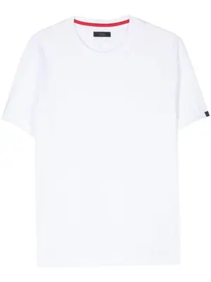 FAY Logo-patch Cotton T-shirt - White