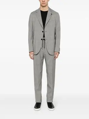 LARDINI Prince-of-wales-check Wool Suit