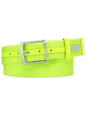 Philipp Plein Leather-trim Buckle Belt - Yellow