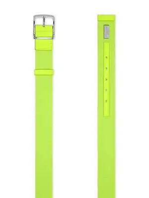 Philipp Plein Leather-trim Buckle Belt