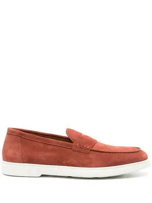 DOUCAL'S Suede Penny Loafers - Brown