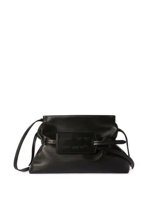Off-White Zip Tie Leather Clutch - Black