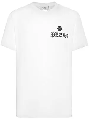 Philipp Plein Skull Crystal-embellished T-shirt - White