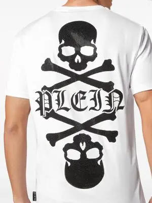 Philipp Plein Skull Crystal-embellished T-shirt - White