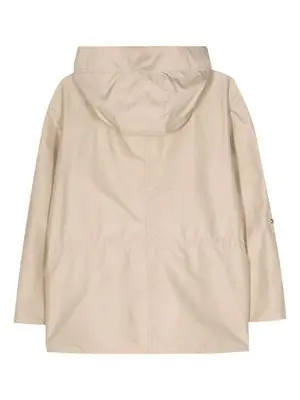 FAY Hook-detail Poplin Parka - Neutrals