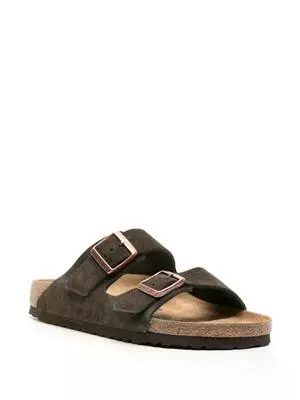 BIRKENSTOCK Arizona Suede Slides - Brown