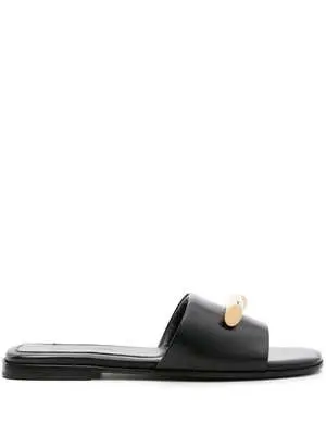 LANVIN Haute Sequence Leather Slides