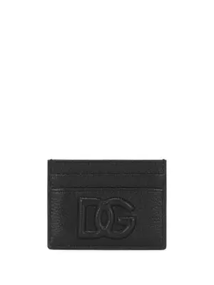 Dolce & Gabbana Logo-plaque Leather Cardholder - Black