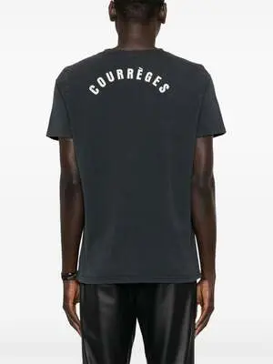 COURREGES Logo-patch Cotton T-shirt