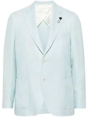 LARDINI Intertwined Linen-blend Blazer