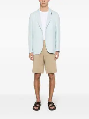 LARDINI Intertwined Linen-blend Blazer