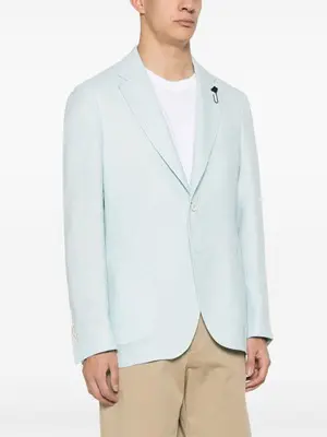 LARDINI Intertwined Linen-blend Blazer