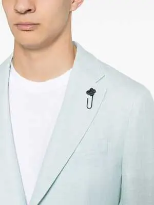 LARDINI Intertwined Linen-blend Blazer