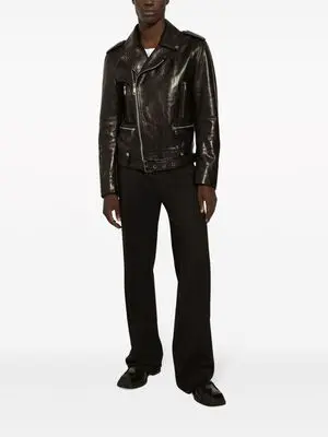 Dolce & Gabbana Grained Leather Biker Jacket